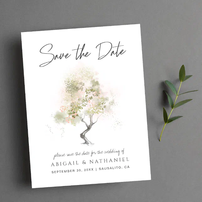 Minimal Modern Save the Date Announcement Postcard | Zazzle
