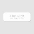Minimal Modern Simple Clean White Professional Name Tag | Zazzle