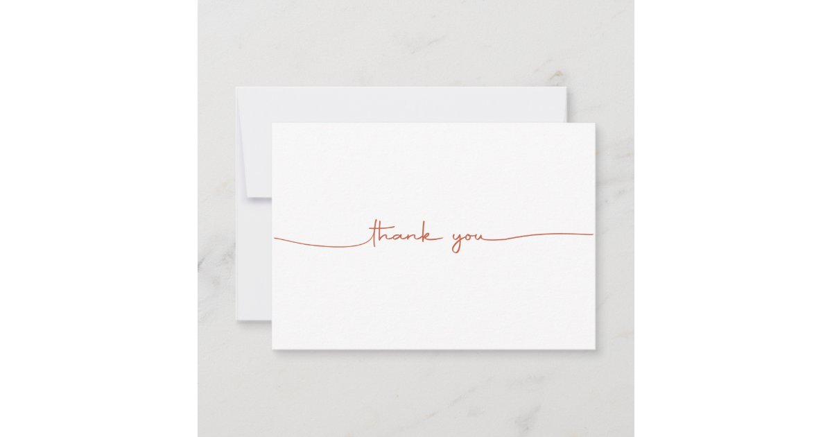 Minimal Modern Thank You Card | Zazzle