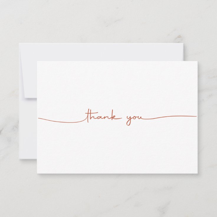 Minimal Modern Thank You Card | Zazzle