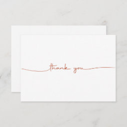 Minimal Modern Thank You Card | Zazzle