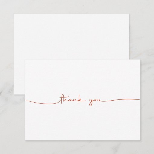 Minimal Modern Thank You Card | Zazzle