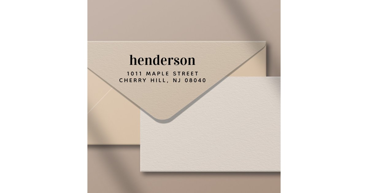 Minimal Modern Typography Return Address Self-inking Stamp | Zazzle
