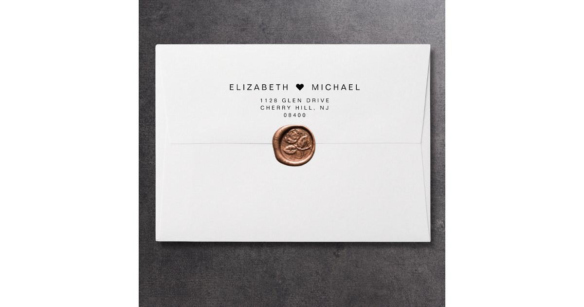 Minimal Modern Wedding Invitation Envelope | Zazzle