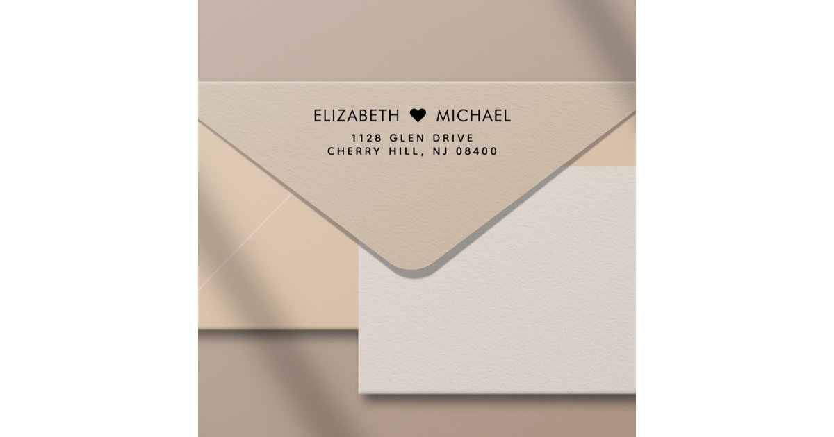 Minimal Modern Wedding Return Address Self-inking Stamp | Zazzle