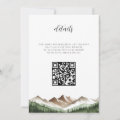 Minimal Mountain QR Code Wedding Invitation | Zazzle