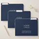 Minimal Navy Blue Custom Business Logo Promotional File Folder | Zazzle
