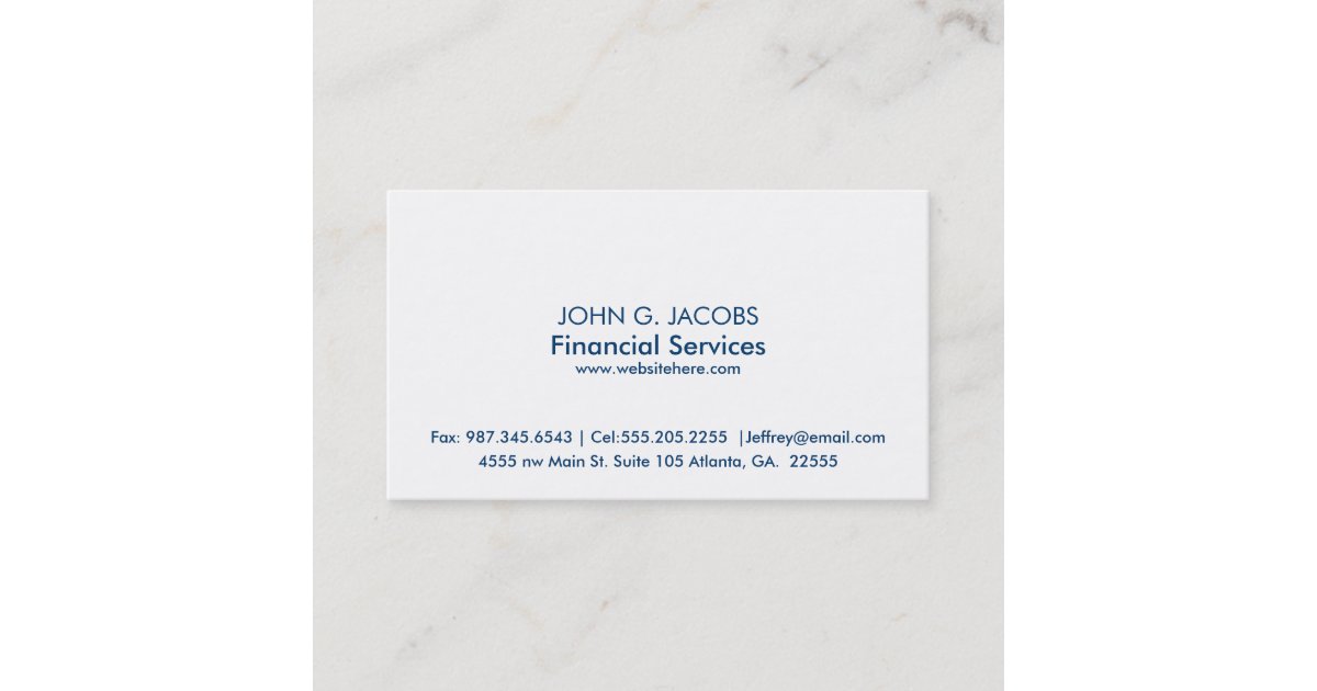 Minimal One-Sided Business Card Template | Zazzle