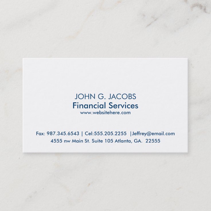 Minimal One-Sided Business Card Template | Zazzle