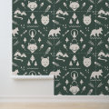 Minimal Outdoor Wilderness Forest Animals Green Wallpaper | Zazzle