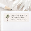 Minimal Palm Tree Return Address Label | Zazzle
