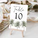 Minimal Palm Tree Wedding Table Number | Zazzle