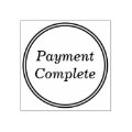 Minimal "Payment Complete" Rubber Stamp | Zazzle