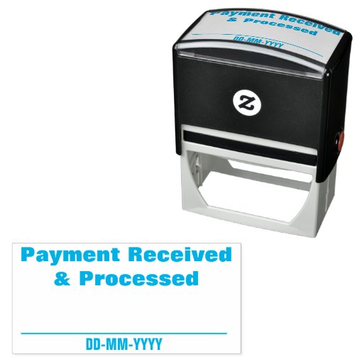 Minimal "Payment Received & Processed" Self-inking Stamp | Zazzle