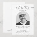 Minimal Photo Celebration of Life Funeral Memorial Invitation | Zazzle