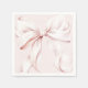 Minimal Pink Bow Paper Napkin | Zazzle