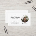 Minimal Portrait Picture Instagram Handle Business Card | Zazzle