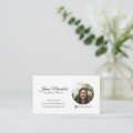 Minimal Portrait Picture Instagram Handle Business Card | Zazzle