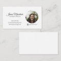 Minimal Portrait Picture Instagram Handle Business Card | Zazzle