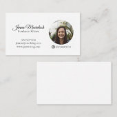 Minimal Portrait Picture Instagram Handle Business Card | Zazzle