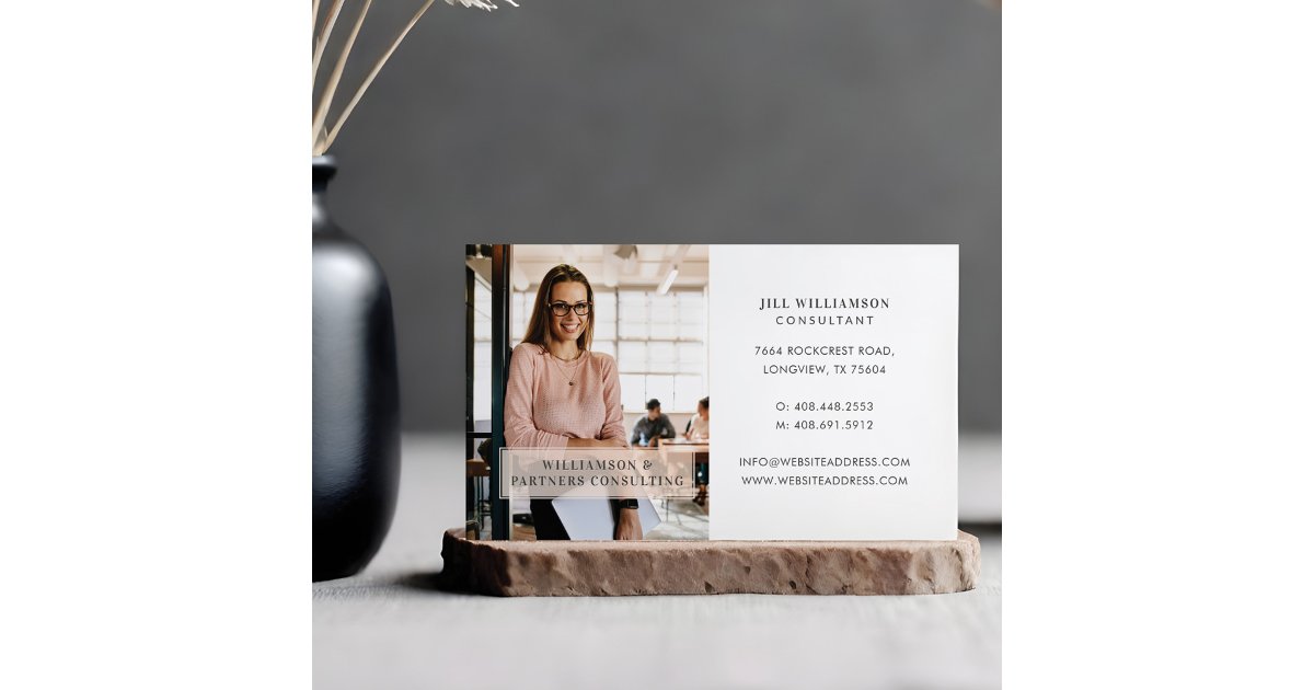 Minimal Professional Company Name & Business Photo | Zazzle