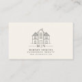 Minimal Real Estate Agent Monogram House Photo Business Card | Zazzle
