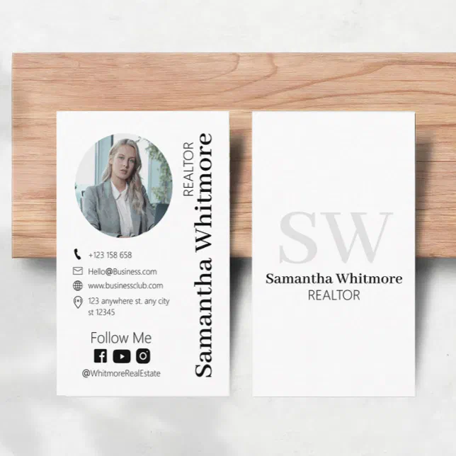 Minimal Realtor Professional Real Estate Business Card | Zazzle
