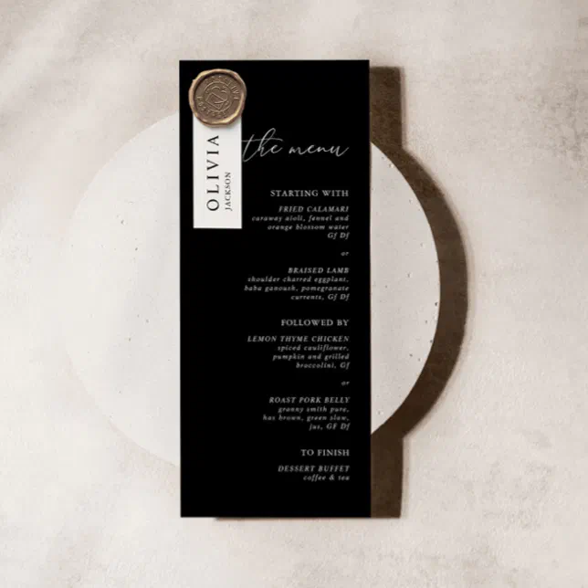 Minimal Reception Mini Guest's Profile Card 6 in 1 | Zazzle