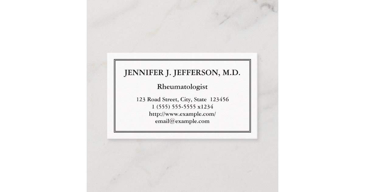 Minimal Rheumatologist Business Card | Zazzle