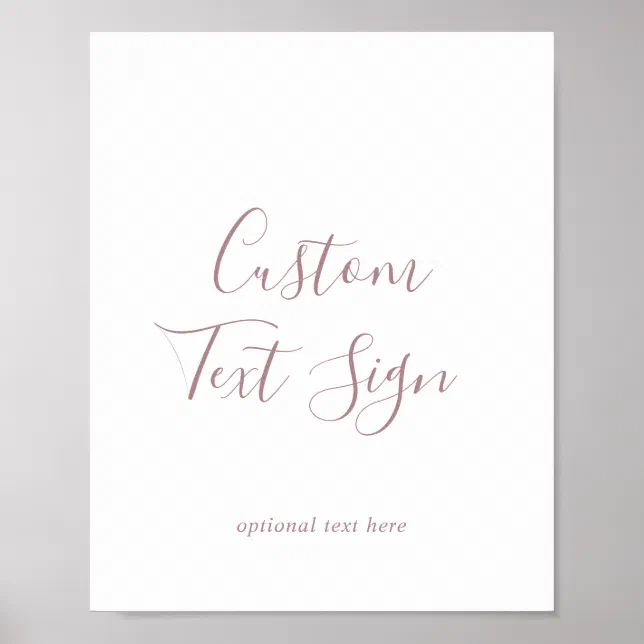 Minimal Rose Gold Cards & Gifts Custom Text Sign | Zazzle