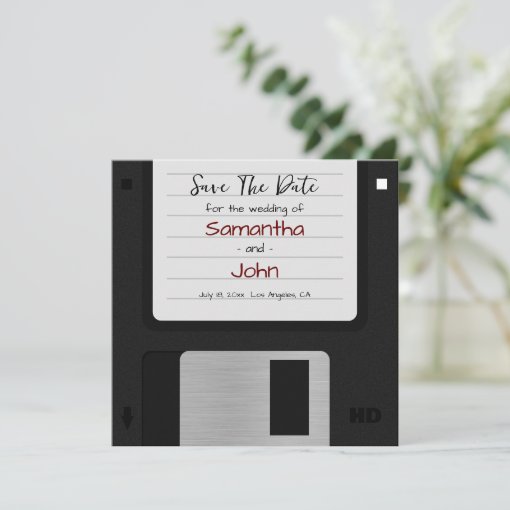 Minimal Save The Date Retro QR Code Funny Wedding Invitation | Zazzle