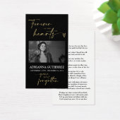 Minimal Script Memorial Photo Sympathy Prayer Card | Zazzle