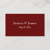 Minimal Script Typography Burgundy Red Thank You Enclosure Card | Zazzle