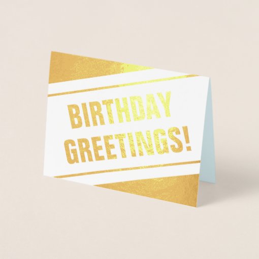 Minimal, Simple "BIRTHDAY GREETINGS!" Card | Zazzle