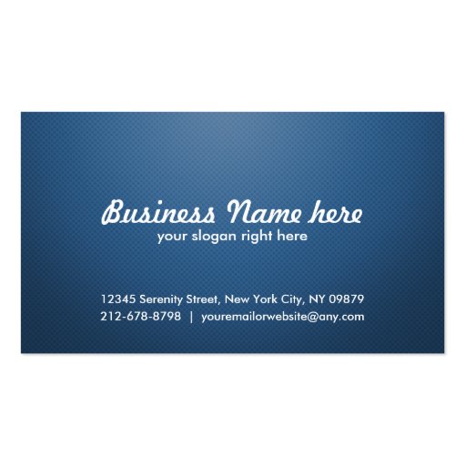 Minimal Simple Blue Business Cards with slogan | Zazzle