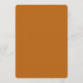 Minimal Simple Burnt Orange Wedding Dinner Menu | Zazzle