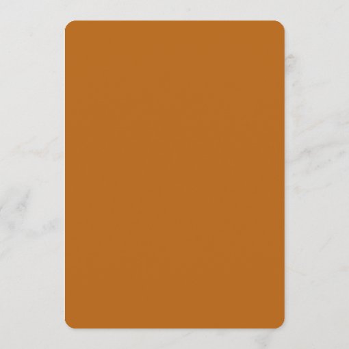 Minimal Simple Burnt Orange Wedding Dinner Menu | Zazzle