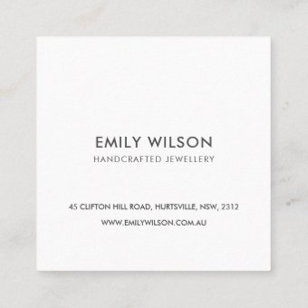 MINIMAL SIMPLE ELEGANT DUSKY CANDY PINK THANK YOU SQUARE BUSINESS CARD ...