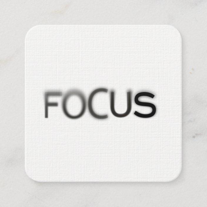 Minimal Simple Focus Photographer Typography Square Business Card ...