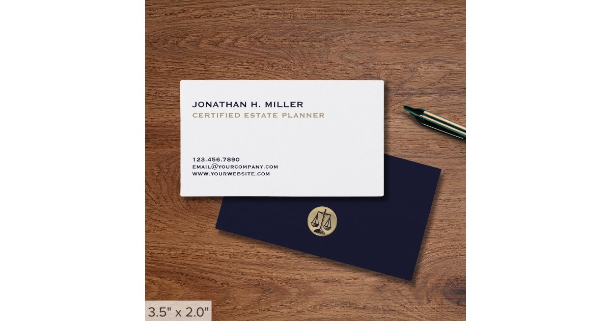Minimal Simple Lawyer Business Card | Zazzle