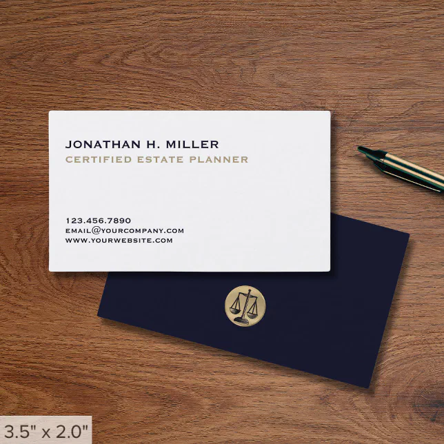 Minimal Simple Lawyer Business Card | Zazzle