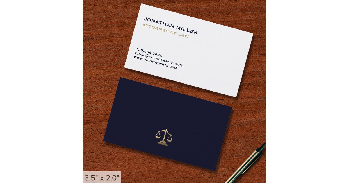 Minimal Simple Lawyer Business Card | Zazzle