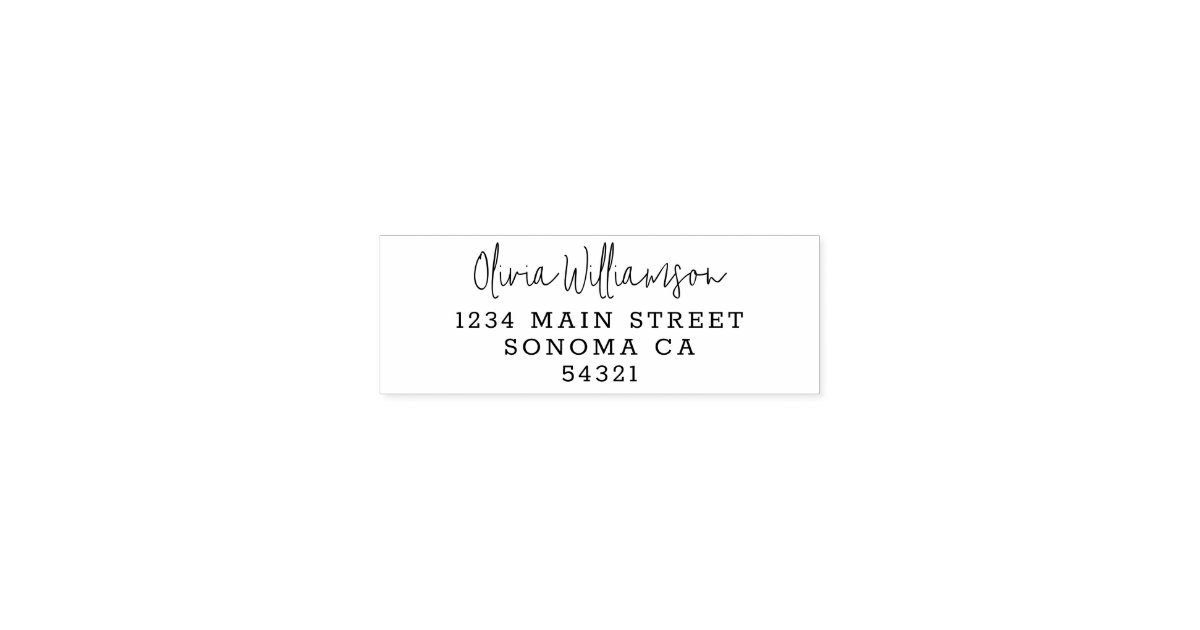 Minimal Simple Script Modern Return Address Self-inking Stamp | Zazzle