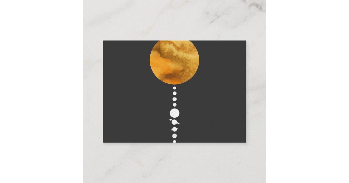 Minimal Solar System Business Card | Zazzle