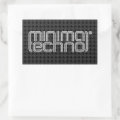 Minimal Techno - Sticker | Zazzle