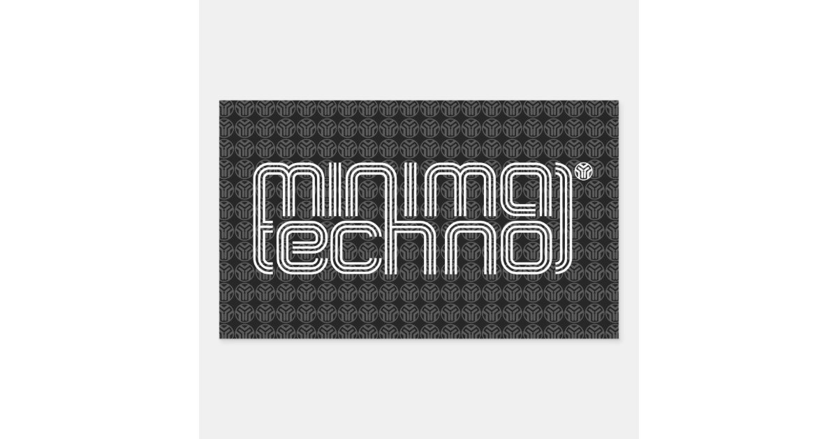 Minimal Techno - Sticker | Zazzle