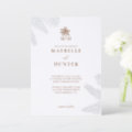 Minimal Tropical Palm Tree Monogram Beach Wedding Letterpress ...