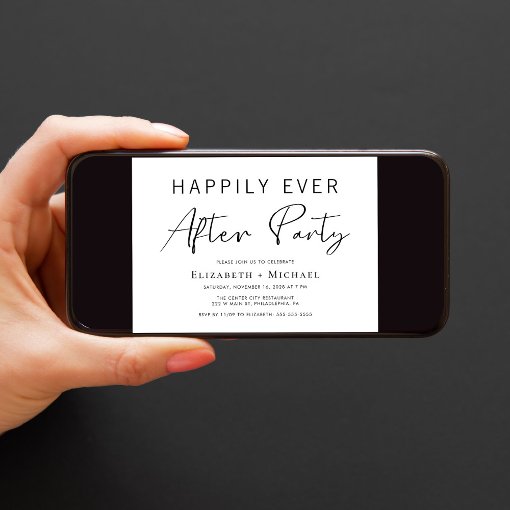 Minimal Wedding After Party Invitation | Zazzle