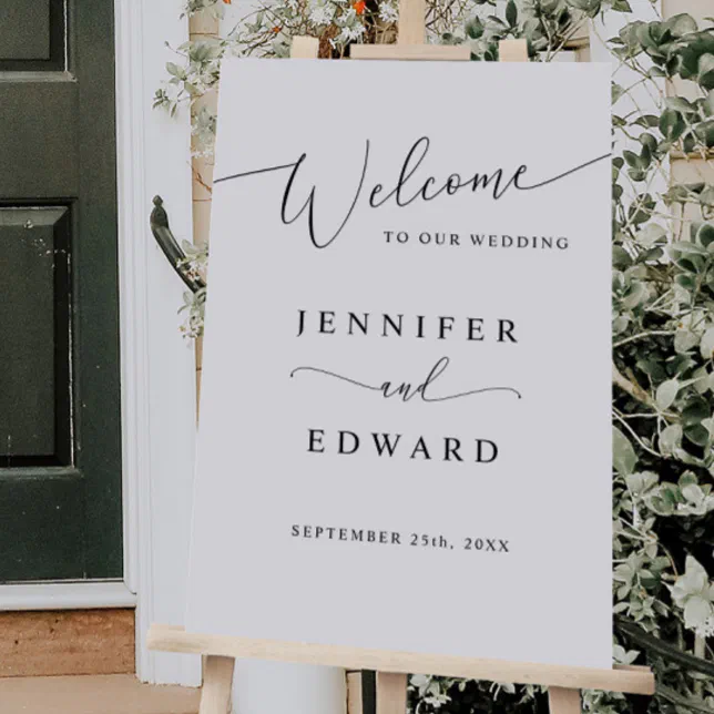 Minimal Wedding Welcome Sign | Zazzle