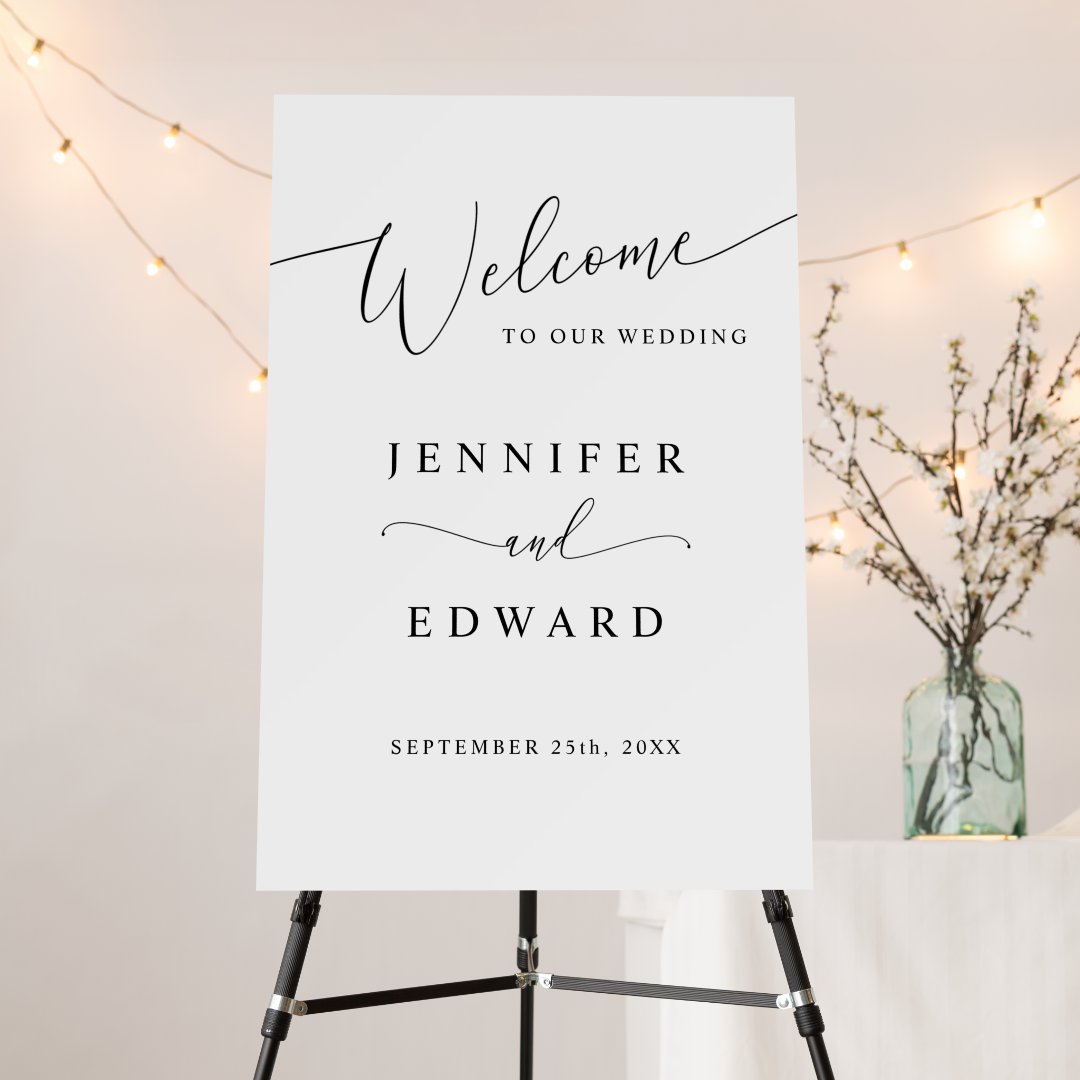 Minimal Wedding Welcome Sign | Zazzle